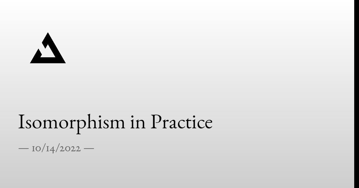 Isomorphism in Practice • Inter Caetera